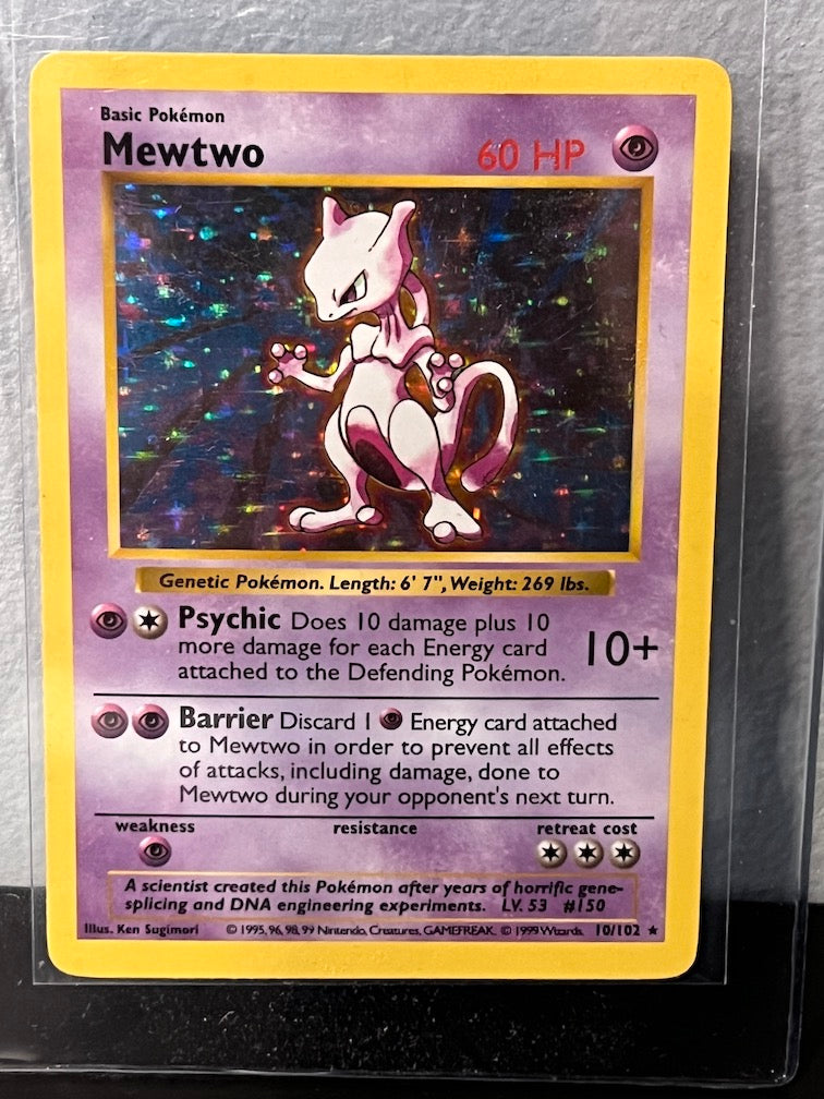 Mewtwo Base Set Holo Shadowless Pokemon Card – Wicked Awesome Wax Packs